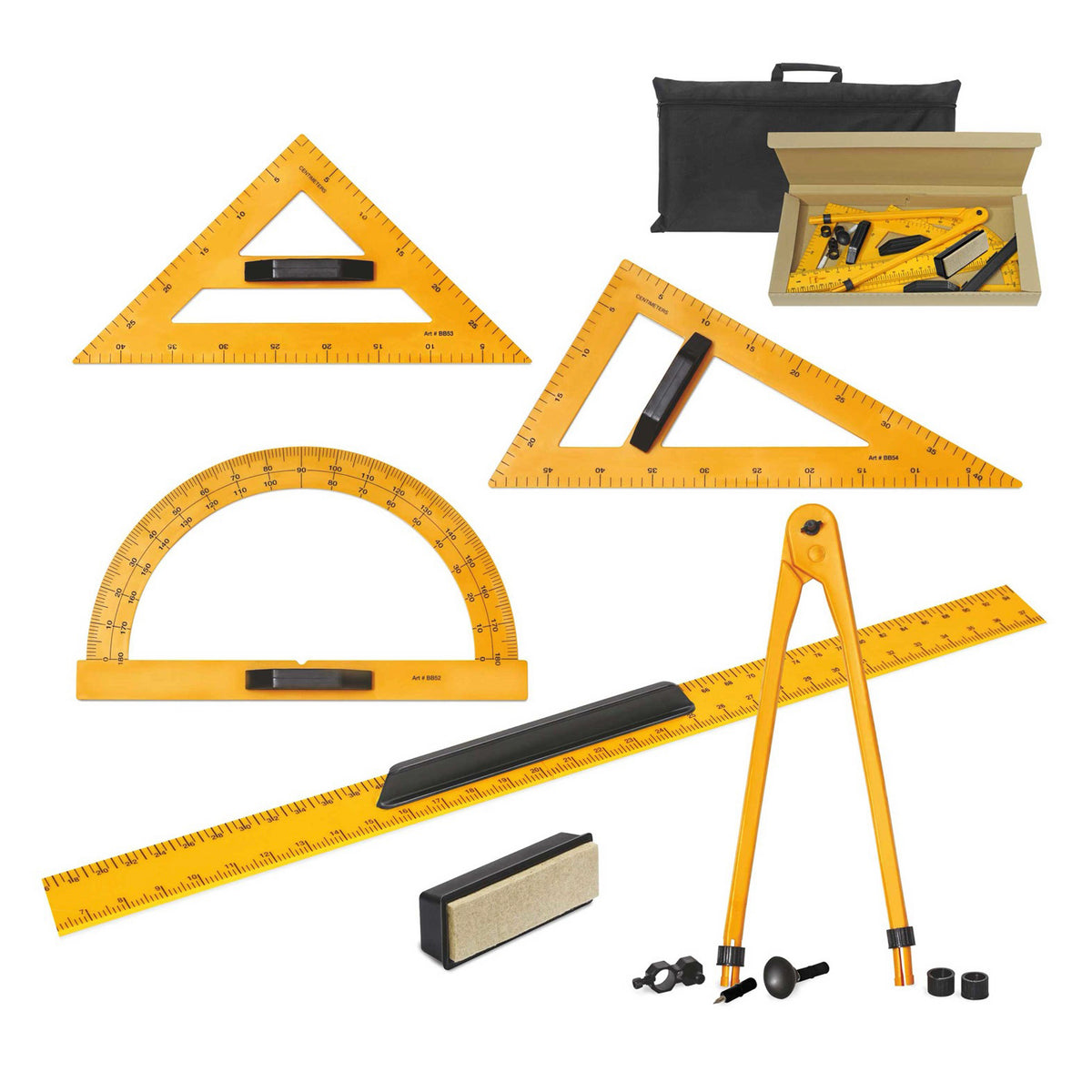 Technoart Black Board Teacher Geometry Set with carry bag – JPEGD