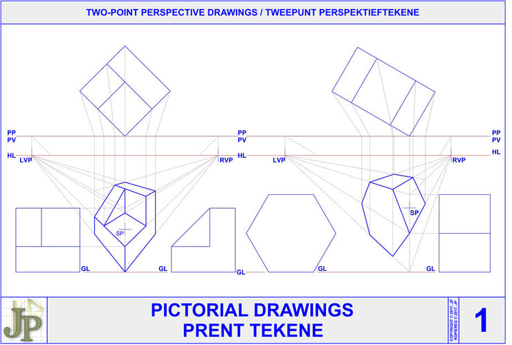 Pictorial Drawings 1 - Two-Point Perspective – JPEGD