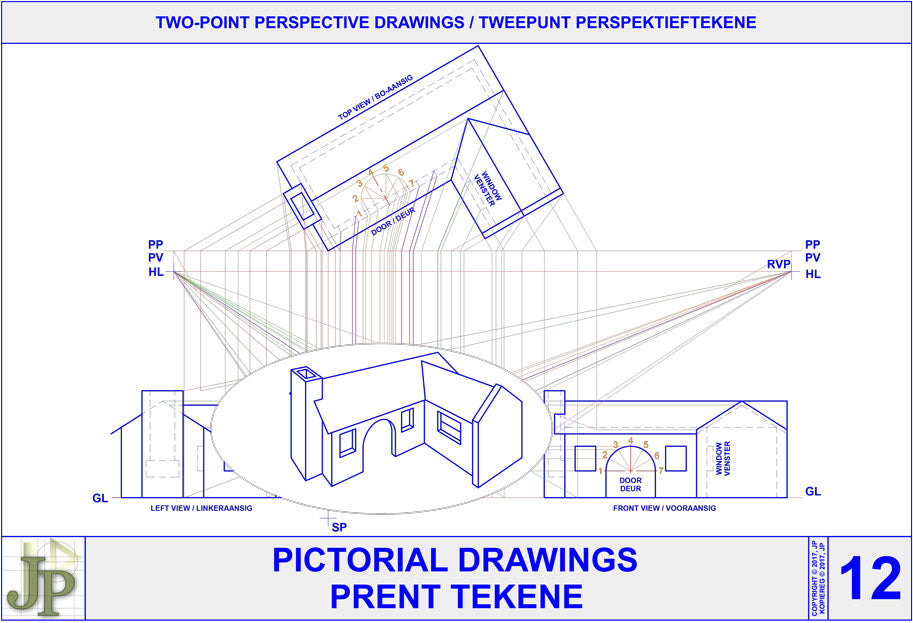 Pictorial Drawings 12 - Two-Point Perspective – JPEGD